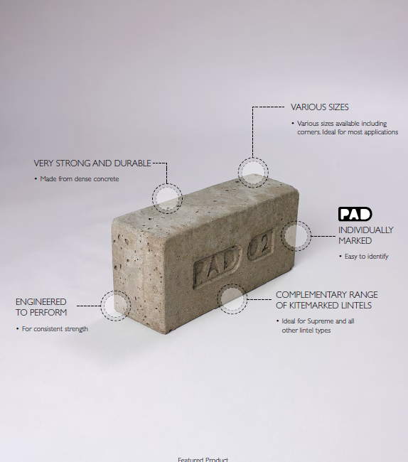Padstone 300x140x102mm nominal size (PAD02) (12) – Walkers The Builders ...